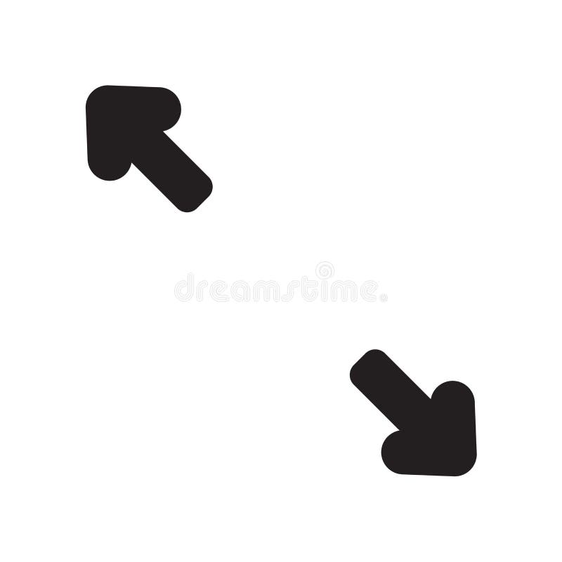 Resize Icon Vector Sign and Symbol Isolated on White Background Stock ...