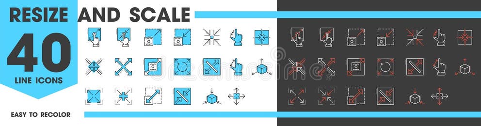 Resize Line Icon Stock Illustrations – 1,892 Resize Line Icon Stock Illustrations, Vectors ...