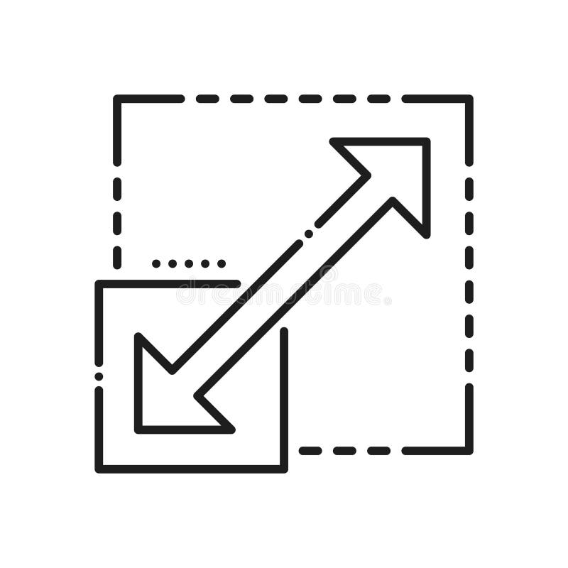 Resize and Scale Vector Line Icon. Reduce Expand Stock Vector ... Resize and Scale Vector Line Icon. Reduce Expand Stock Vector ...