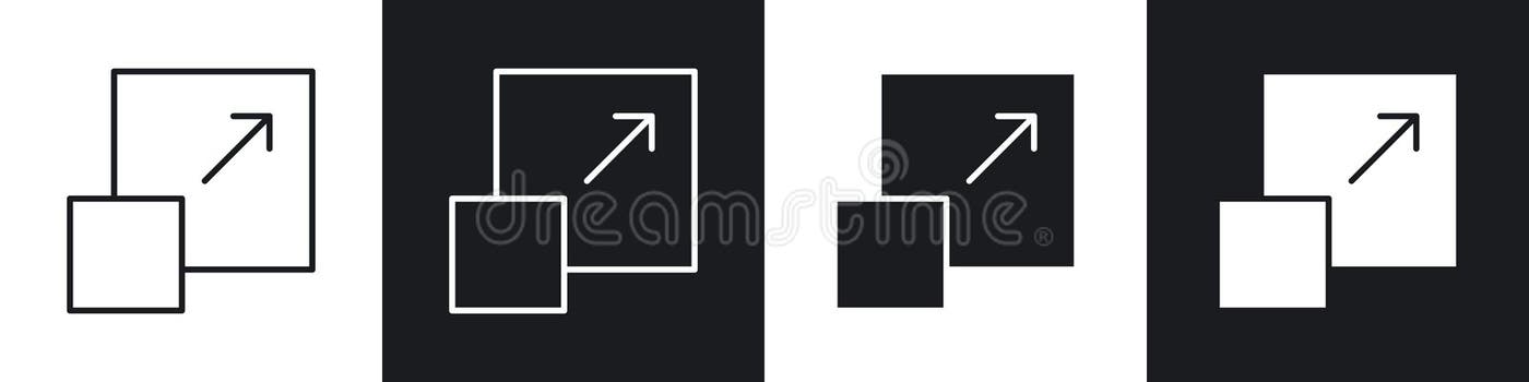 Resize Square Icon Stock Illustrations – 659 Resize Square Icon Stock ...