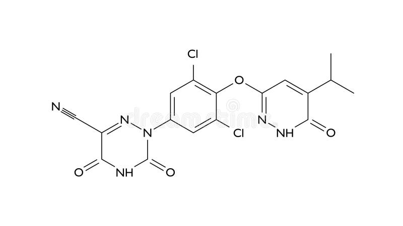 Resmetirom Molecule, Structural Chemical Formula, Ball-and-stick Model ...