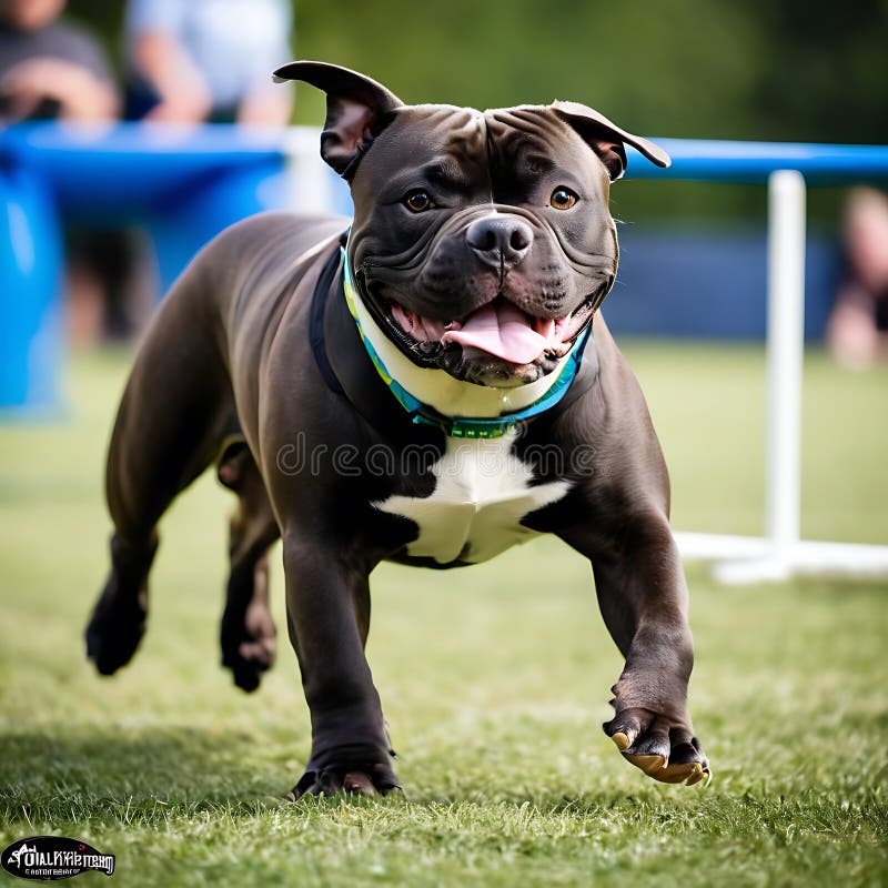 A Cool American Bully with a Determined Expression Participating a Dog ...