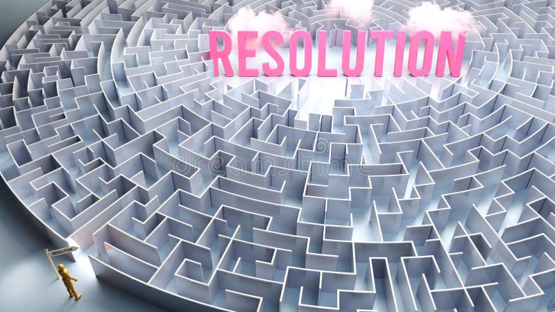 Resolution and a Difficult Path To it Stock Illustration - Illustration ...