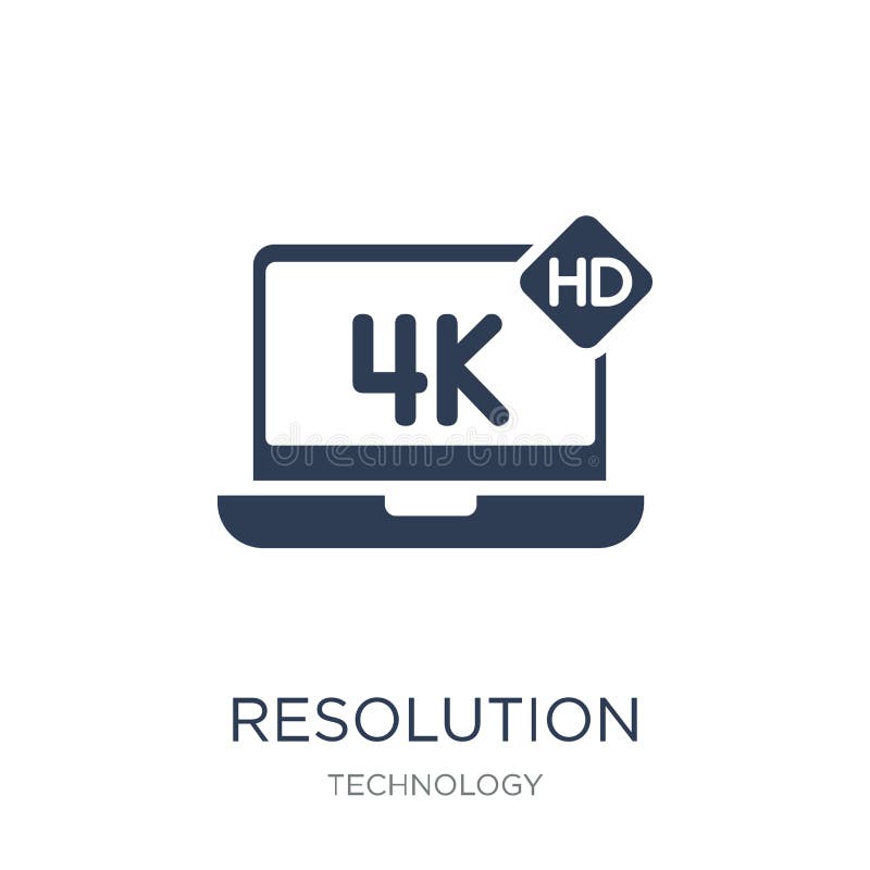 Resolution Icon. Trendy Flat Vector Resolution Icon on White Background ...