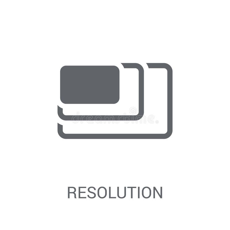 Resolution Icon. Trendy Resolution Logo Concept on White Background ...