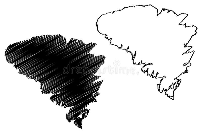 Resolution Island Canada, Nunavut Territory, North America Map Vector ...