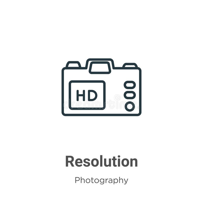 Resolution Outline Vector Icon. Thin Line Black Resolution Icon, Flat ...