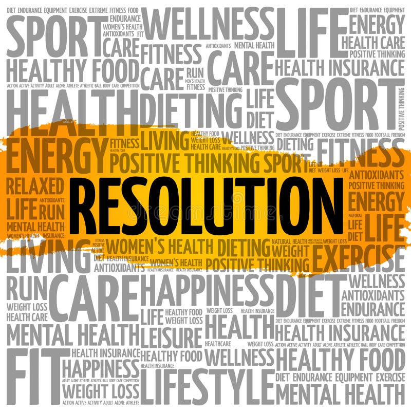 RESOLUTION Word Cloud Collage Stock Illustration - Illustration of ...