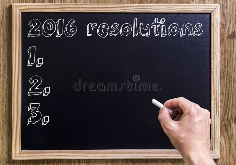 2016 resolutions stock image. Image of frame, list, chalk - 55205559