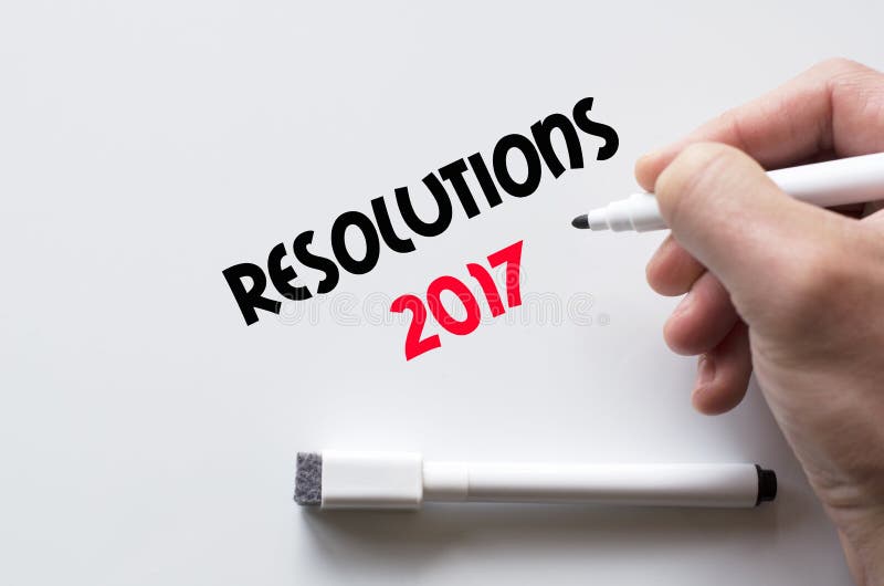 Resolutions 2017 Written on Whiteboard Stock Image - Image of life ...