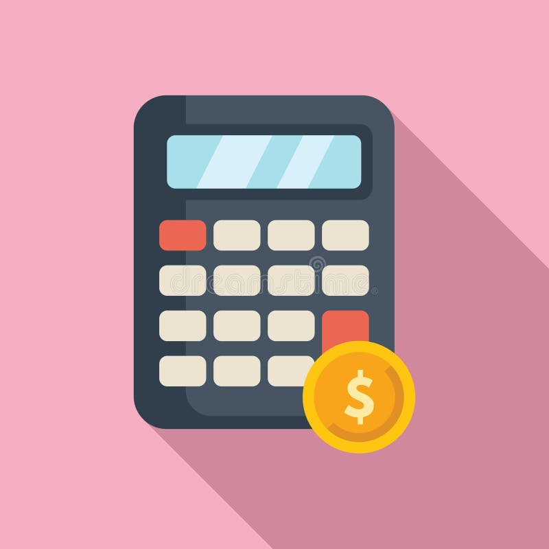 Resolve Calculator Icon Flat Vector. Finance Monitor Project Stock ...