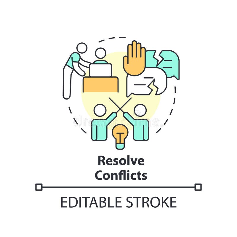 Resolve Conflicts Concept Icon Stock Vector - Illustration of concept ... Resolve Conflicts Concept Icon Stock Vector - Illustration of concept ...