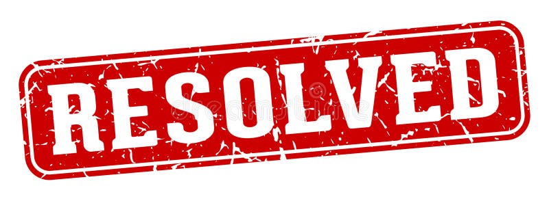 Resolved Rectangular Sign. Resolved Stamp Stock Vector - Illustration ...