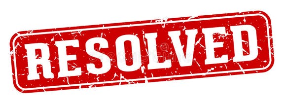 Resolved Rectangular Sign. Resolved Stamp Stock Vector - Illustration ...