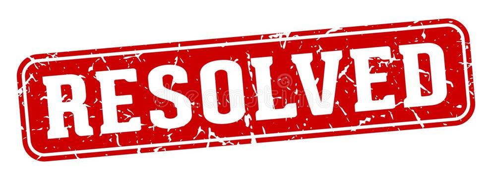 Resolved Rectangular Sign. Resolved Stamp Stock Vector - Illustration ...