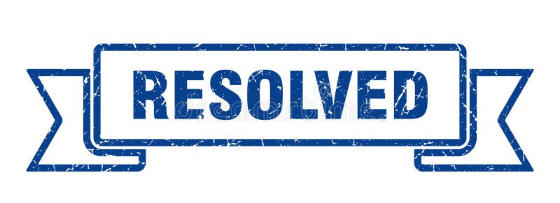 Resolved Ribbon. Resolved Isolated Paper Sign. Banner Stock Vector ...