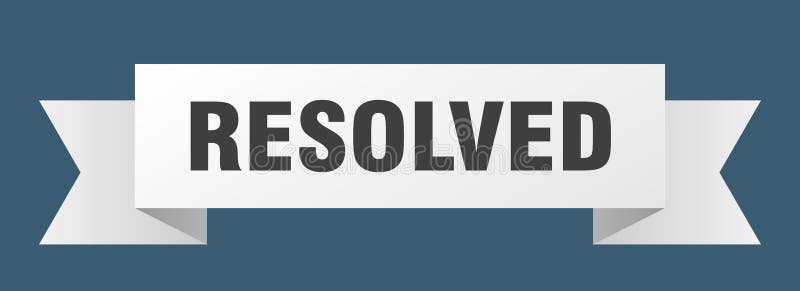 Resolved Ribbon. Resolved Isolated Band Sign Stock Vector ...
