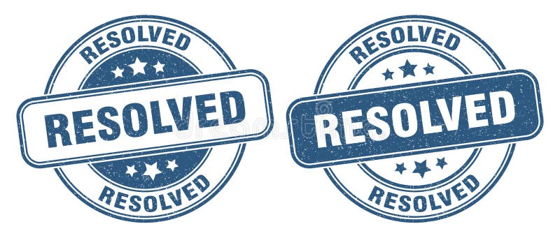 Resolved Label Sign. Round Stamp. Band. Ribbon Stock Vector ... Resolved Label Sign. Round Stamp. Band. Ribbon Stock Vector ...