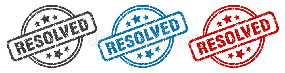 Resolved Stamp. Resolved Round Isolated Sign Stock Vector ...