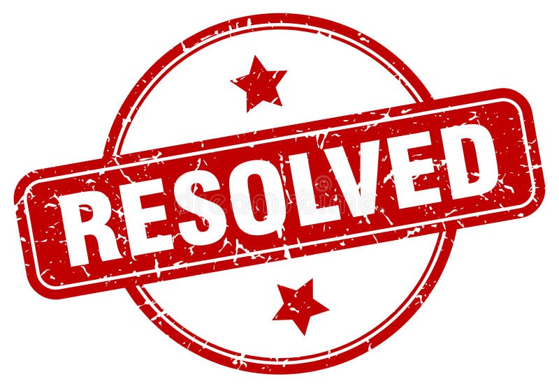 Resolved Stamp. Resolved Round Vintage Grunge Label Stock Vector ...