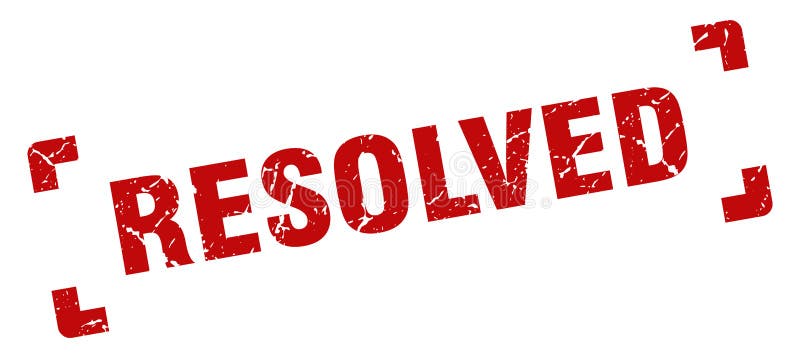 Resolved Stamp. Resolved Round Isolated Sign Stock Vector ...