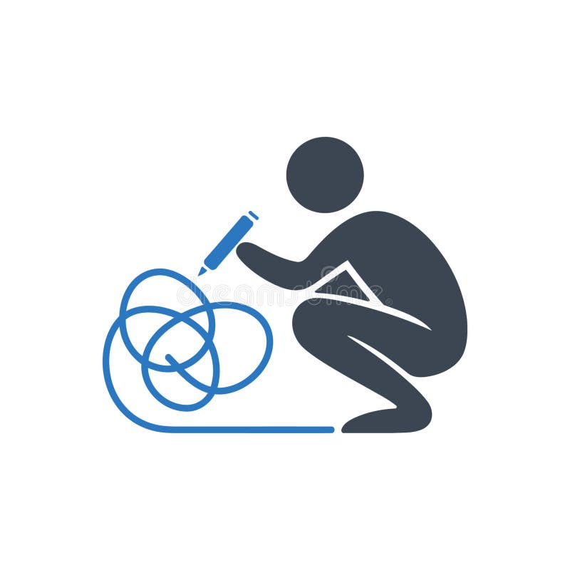 Resolving Tangled Lines Icon Stock Vector - Illustration of lines ...