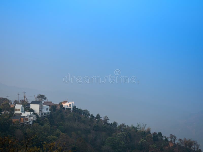 Resort Building on the Top of Mountain Stock Photo - Image of blur ...