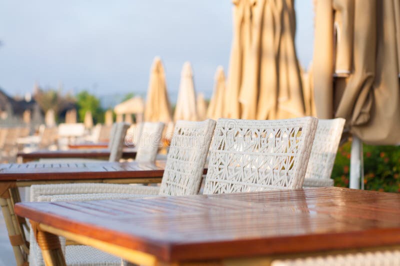 Resort Chairs and Tables stock photo. Image of relaxation - 54725174