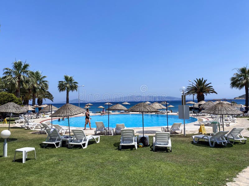 Resort in datca mugla stock photo. Image of chair, beautiful - 223312554