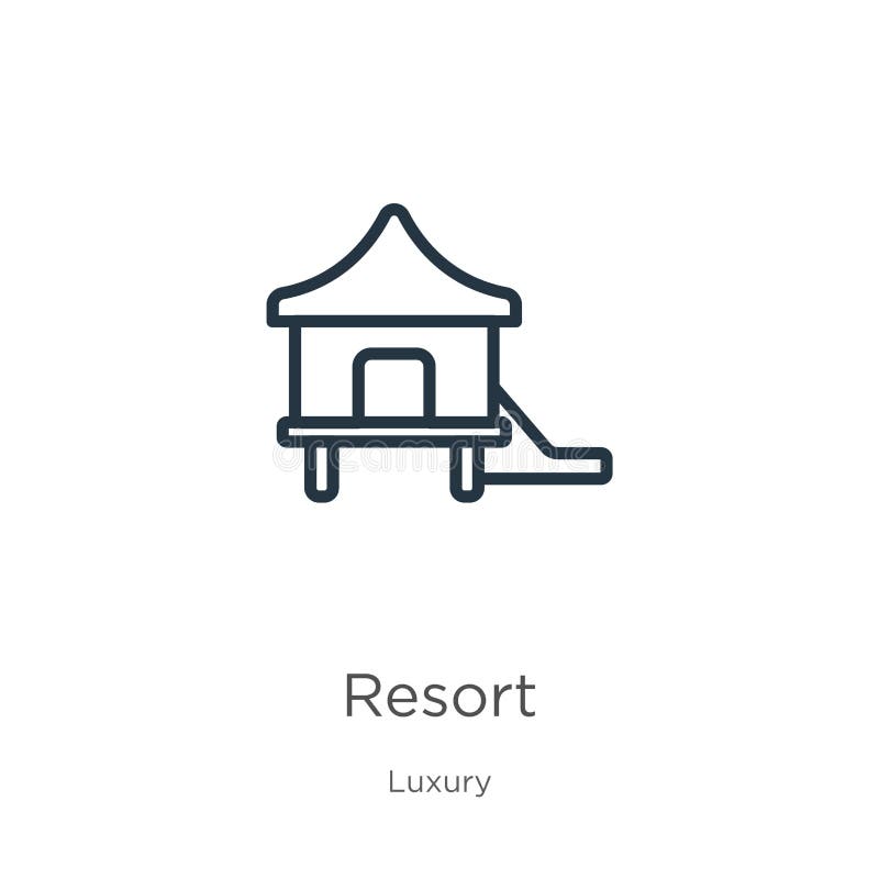 Resort Vector Icon in 6 Different Modern Styles. Black, Two Colored ...