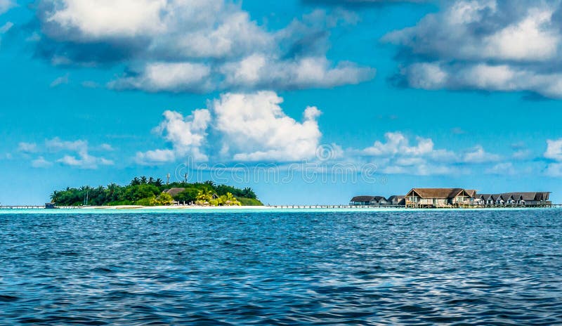 Resort in maldives stock image. Image of maldives, colorful - 130185241