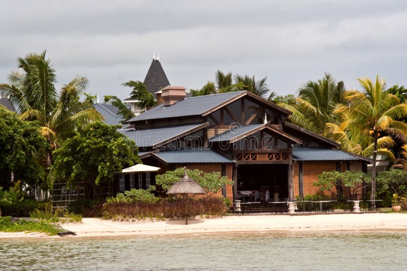 Beach Hut, Mauritius stock image. Image of grand, sand - 12778885