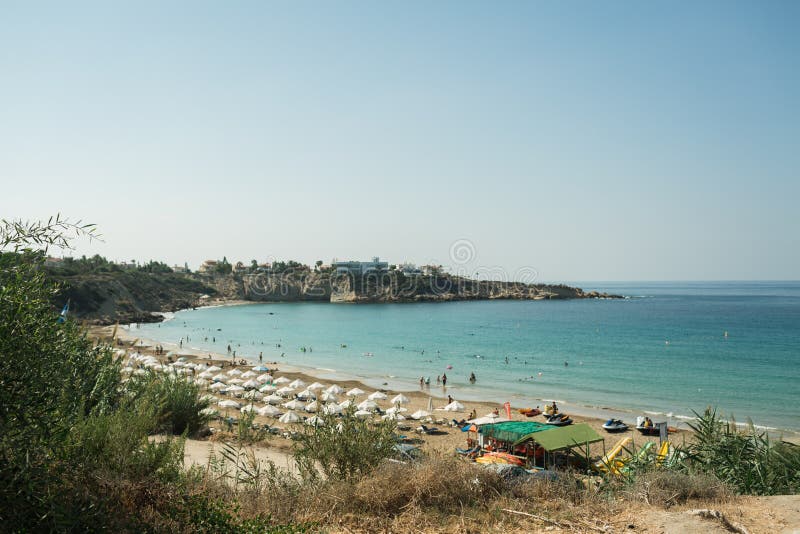 Resort on Mediterranean Sea, Paphos, Cyprus Stock Photo - Image of ...