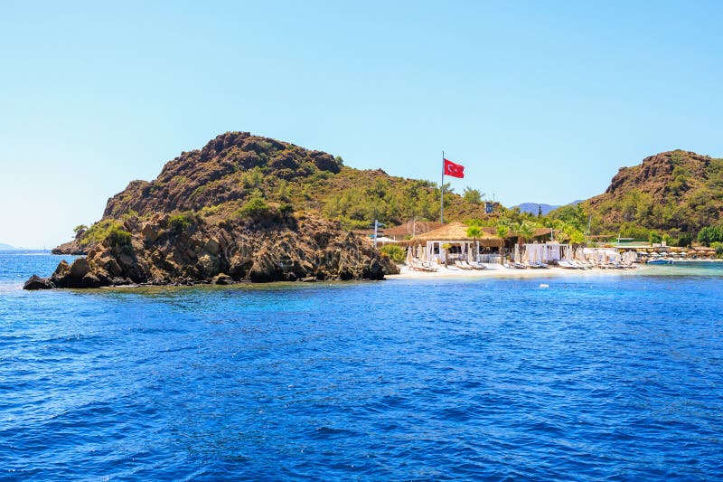 Resort Pier for Relaxation on the Seashore. Background with Selective ...