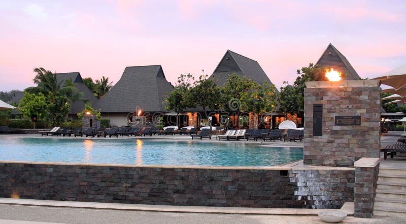 Resort Pool Lounge and Sitting Area Stock Photo - Image of holiday ...