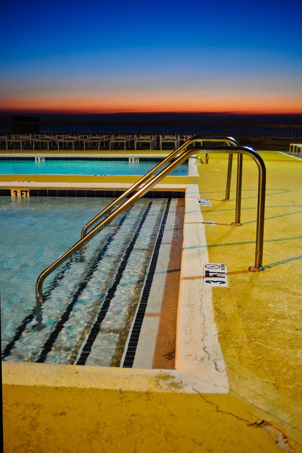 Resort Pool at Sunrise stock photo. Image of luxury, pool - 13223292