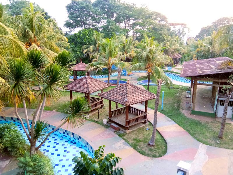 A Resort with River Shaped Pool. Its a Summer Holiday Place Stock Photo ...