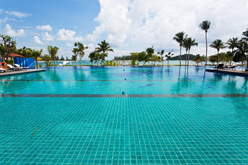 Resort swimming pool stock image. Image of travel, swimming - 54380597