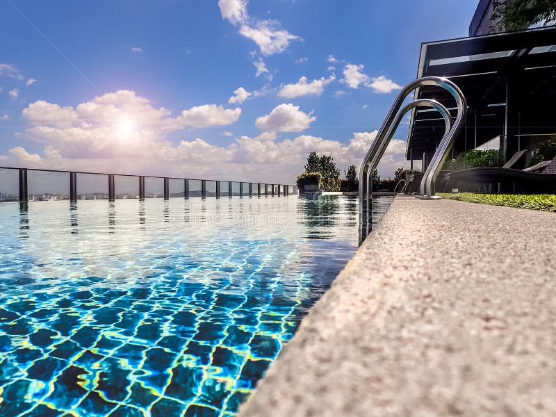 Resort Terrace with Rooftop Pool Editorial Stock Image - Image of ...