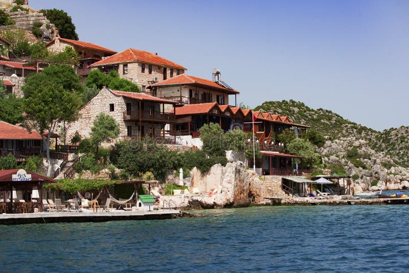 Resort town editorial photography. Image of house, cafe - 69253647