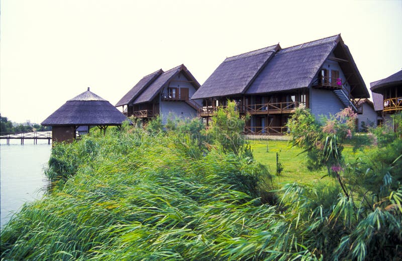 Resort Villas in Wild Location Stock Image - Image of structure ...