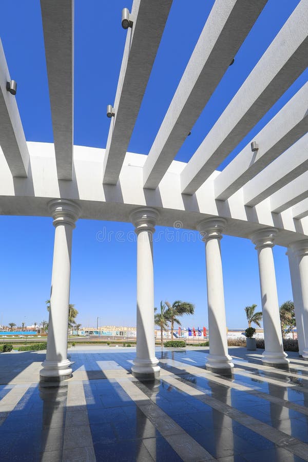 Resort White Building in Summer Hotel Stock Photo - Image of building ...