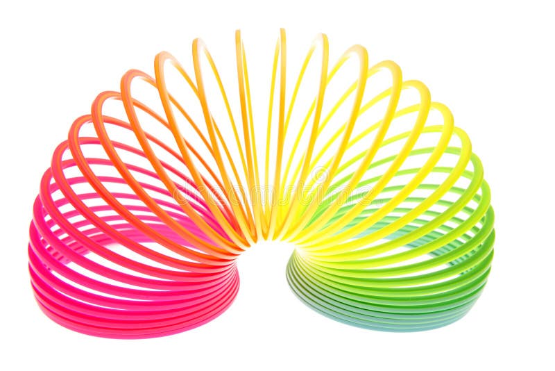 Resorte coloreado neón imagen editorial. Imagen de colores - 6829455