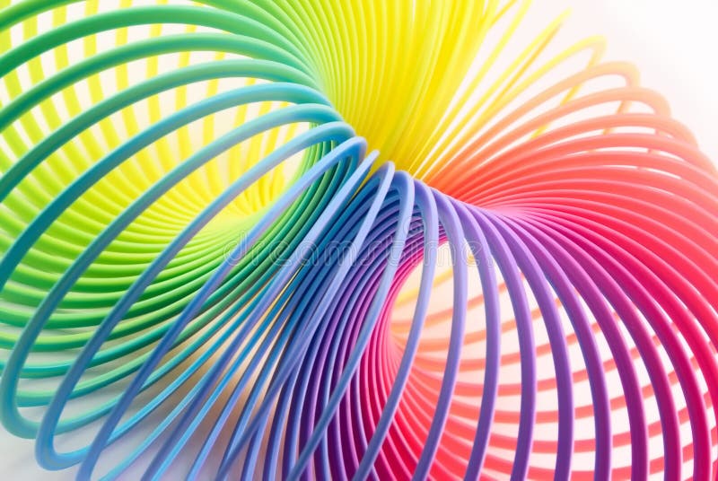 Resorte Colorido Del Juguete Foto editorial - Imagen de curva, estudio ...