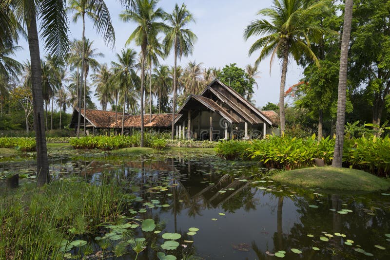 Resorts Style Accommodation among Coconut Trees Stock Image - Image of ...