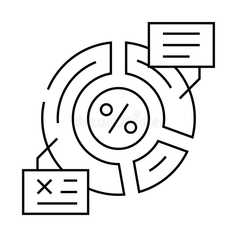 Resource Allocation Business Process Line Icon Vector Illustration ...