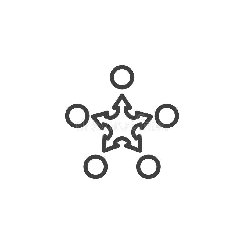 Resource Allocation Line Icon Stock Vector - Illustration of logo ...