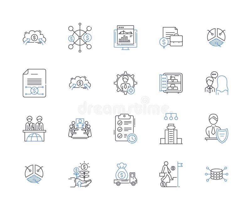 Resource Allocation Line Icons Collection Prioritization Optimization