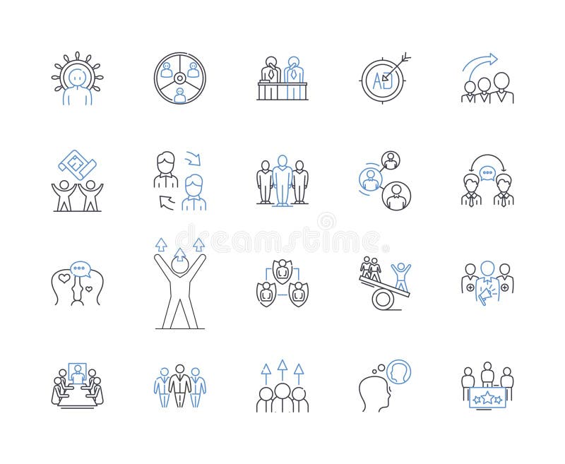Resource Allocation Line Icons Collection Allocation Budgeting