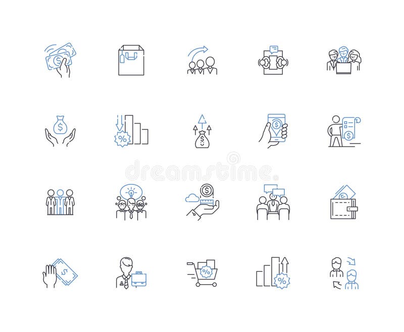 Resource Analytics Line Icons Collection Metrics Evaluation Assessment Optimization